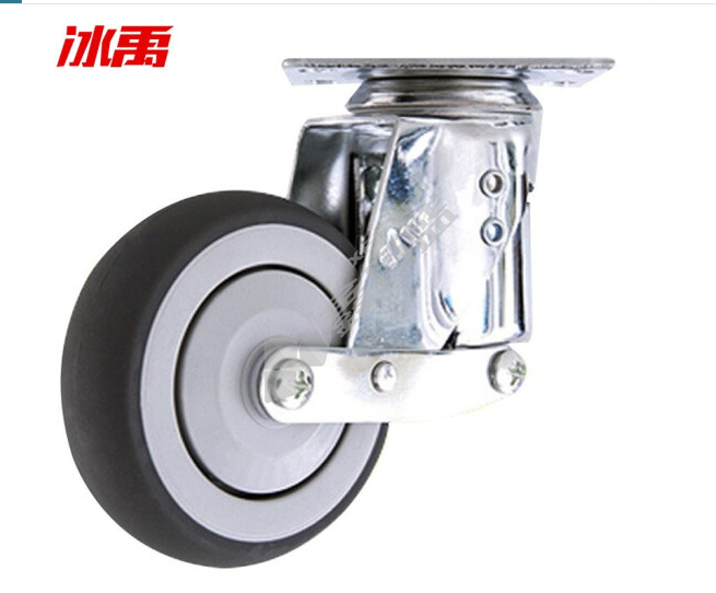 冰禹 BYA-233 人造胶TPR弹簧手推车减 轻型定向减震脚轮 5寸定向轮 (单位:个)-融创集采商城