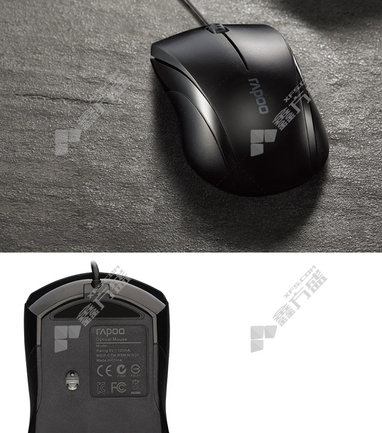 雷柏 M120 有线鼠标 M120 黑色 (单位:个)-融创集采商城