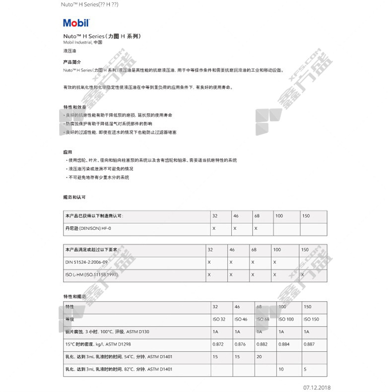 美孚Mobil 抗磨液压油VG46 VG 46 208L (单位:桶)-融创集采商城