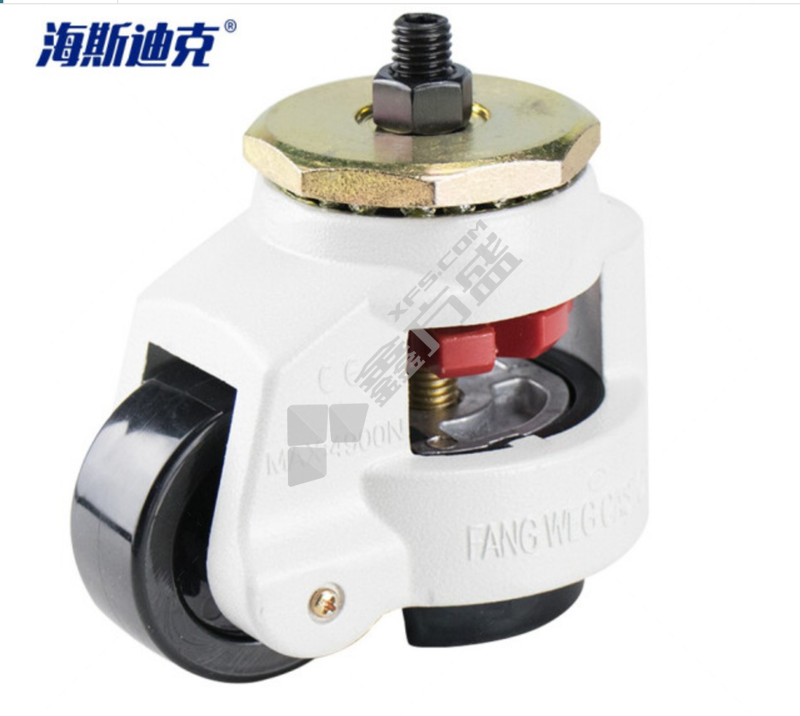 海斯迪克 HK-5097 福马轮 水平调节脚轮仪器设备重型万向轮 GD-80S(丝杆) (单位:个)-融创集采商城