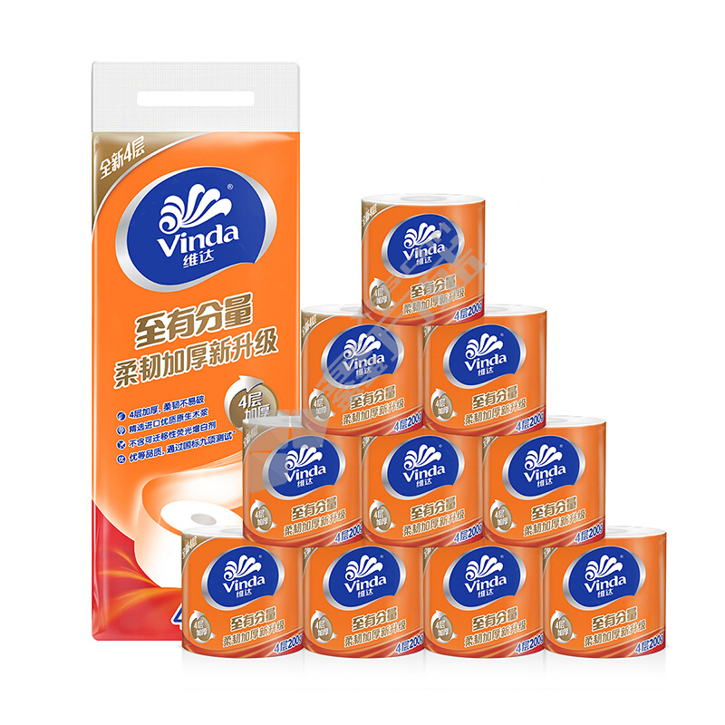 维达 4层卷纸 4层 200g 10卷/提 (单位:提)-融创集采商城