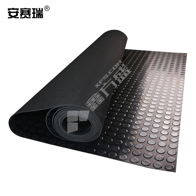 安赛瑞 16095 5KV 高压绝缘地垫 1m*1m*3mm 黑色 5KV 16095 (单位:卷)-融创集采商城