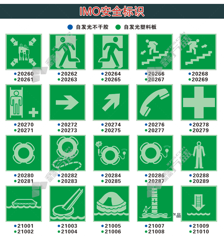 安赛瑞 21008 塑料板IMO安全标志 21008 15×15cm/撤离滑道 (单位:张)-融创集采商城