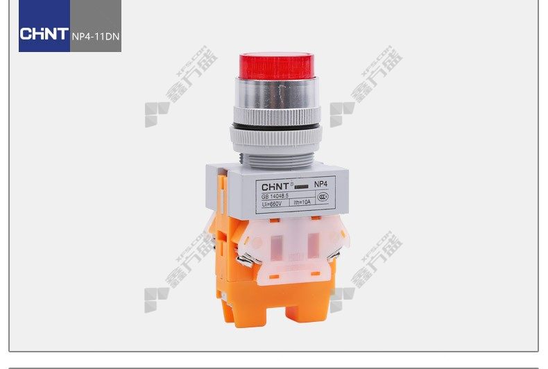 正泰CHNT 按钮开关NP4-11DN/LED型220V NP4-11DN 红 220V LED (单位:个)-融创集采商城