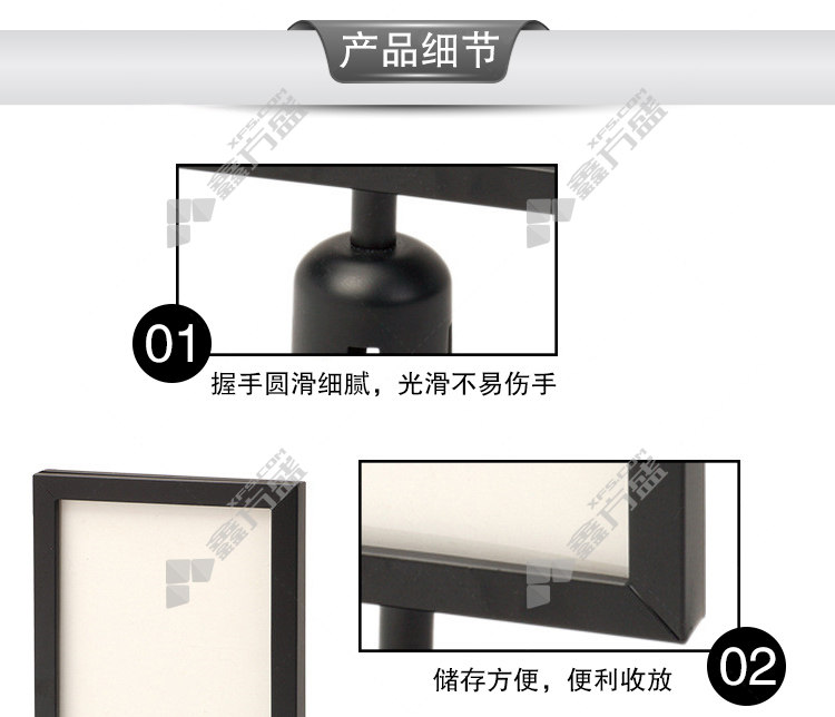 安赛瑞 A3不锈钢隔离柱插牌 25983 隔离柱围栏医院商场一米线排队围栏 A3不锈钢隔离柱插牌 单位个 融创集采商城