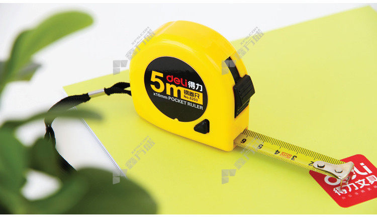 得力deli 钢卷尺8203 8203 5m 黄色 (单位:把)-融创集采商城