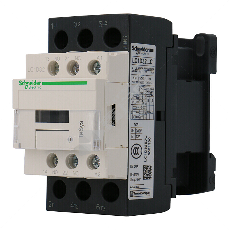 施耐德Schneider TeSys D交流接触器三极LC1D系列9A LC1D09M7 三极 9A 220V 50/60Hz （TeSys ...