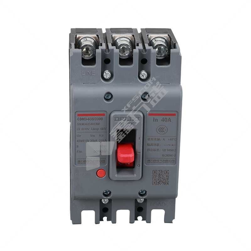 德力西DELIXI 塑壳断路器CDM3-63S/3300型 CDM3-63S/3300 63A (单位:块)-融创集采商城