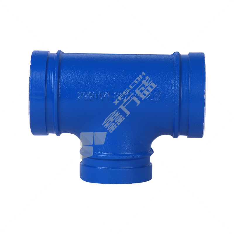 铂海 沟槽异径三通 内外涂塑蓝 φ89*60 DN80*50 (单位:个)-融创集采商城