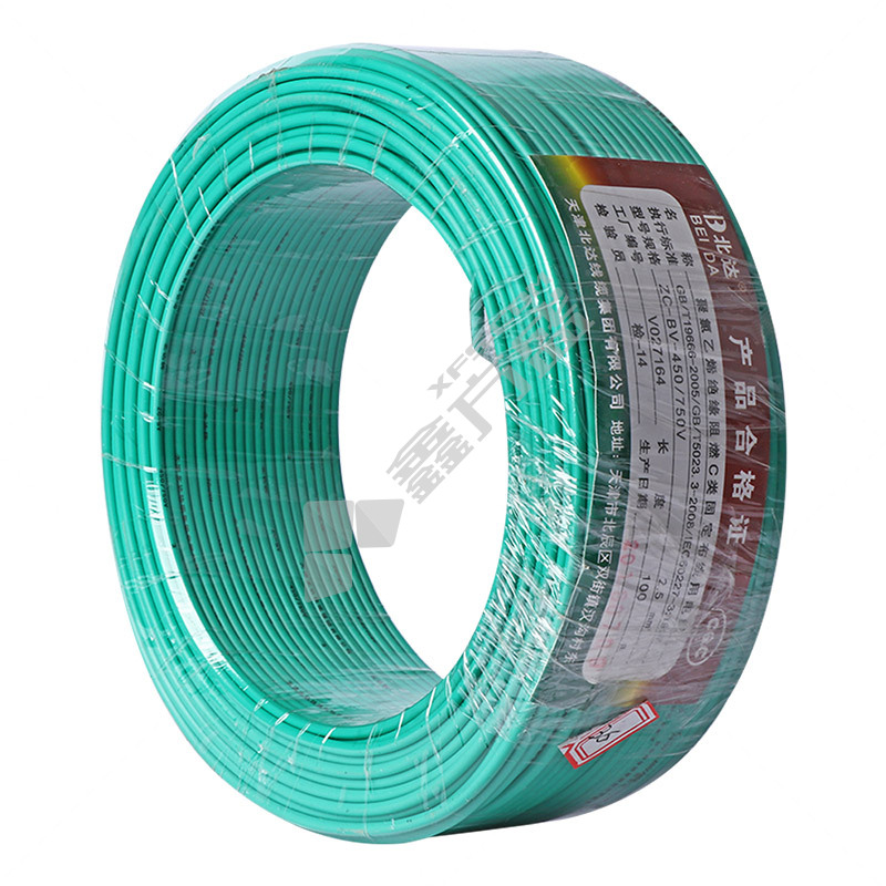 北达 ZCBV阻燃塑铜线 100m/盘 2.5平方 绿 (单位:盘)-融创集采商城